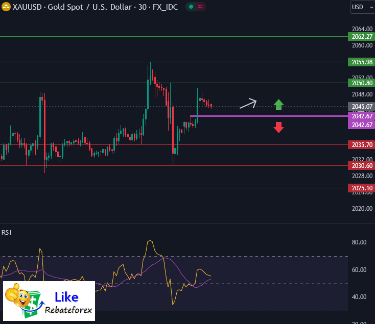 Technical Analysis (Gold) : XAU/USD 1 February 2024 - Likerebateforex