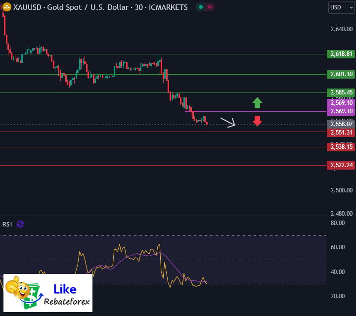Technical Analysis (Gold) : XAU/USD 14 November 2024 - Likerebateforex